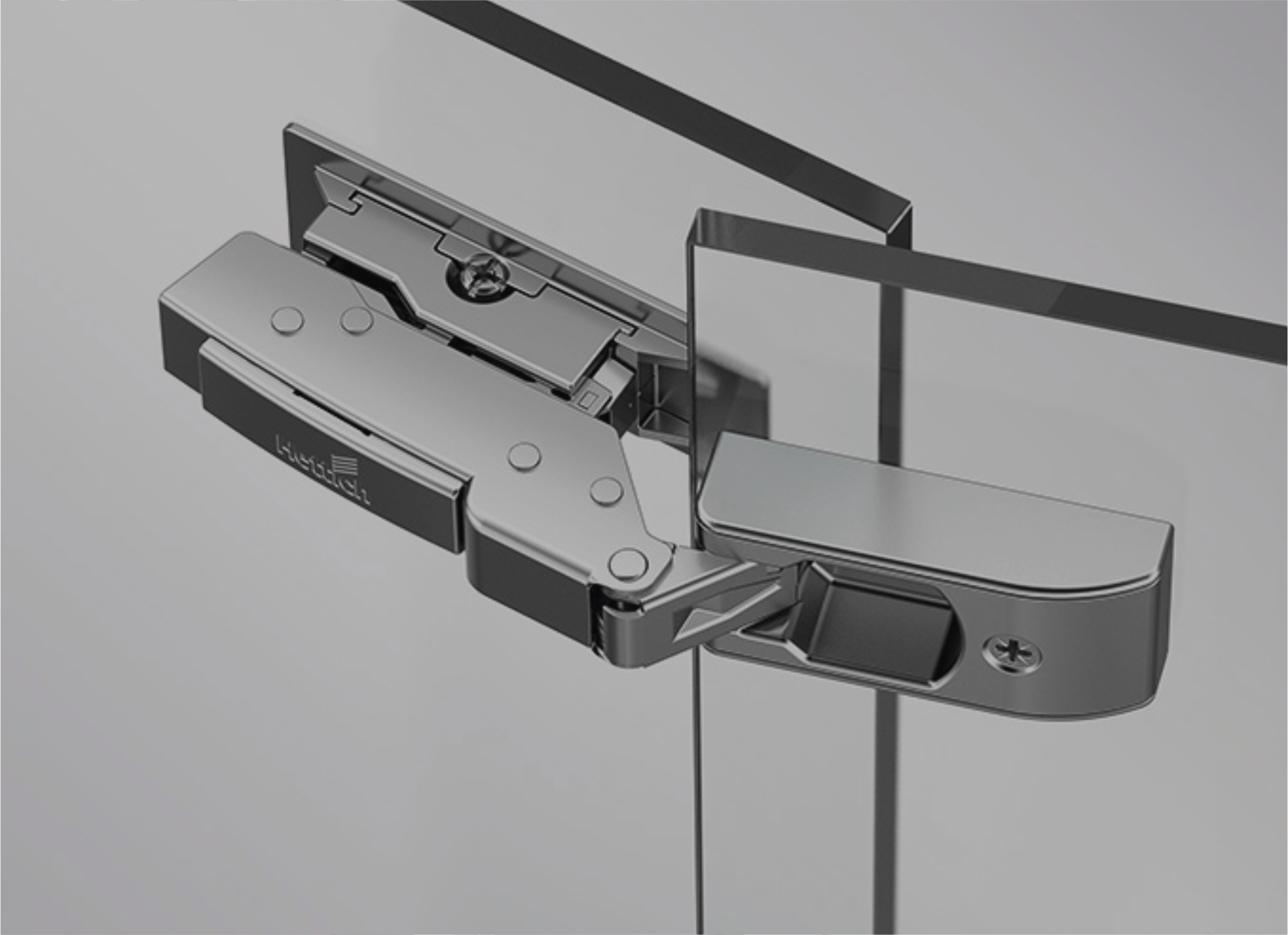 Dobradiça Sensys para portas de vidros - Hettich Brasil